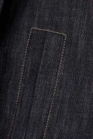 Moncler Double Breasted Hooded Denim Jacket