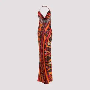 Emilio Pucci Printed Long Halterneck Dress