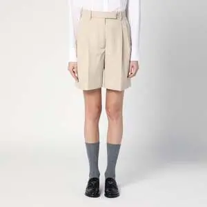 Thom Browne Khaki Cotton Blend Bermuda Shorts