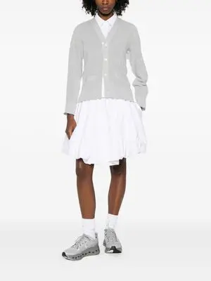 Sacai Cotton Cardigan With V-neck And Button Fastening