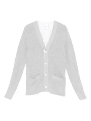 Sacai Cotton Cardigan With V-neck And Button Fastening - Multicolor