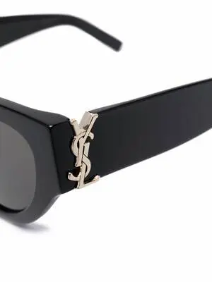 Saint Laurent Cat Eye Sunglasses With Logo Plaque
