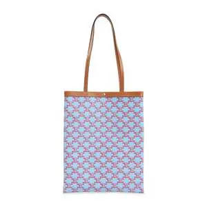 Celine Medium Flat Shopper In Triomphe Canvas - Blue