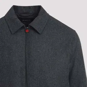 Kiton Virgin Wool Bomber Jacket - Gray