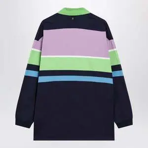 Versace Color-block Striped Long-sleeve Cotton Mini Dress - Multicolor