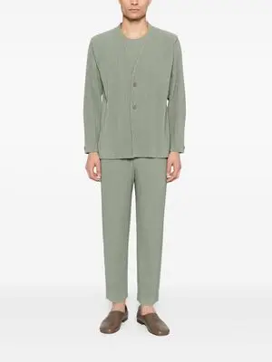 Issey Miyake Pleated Single-breasted Jacket