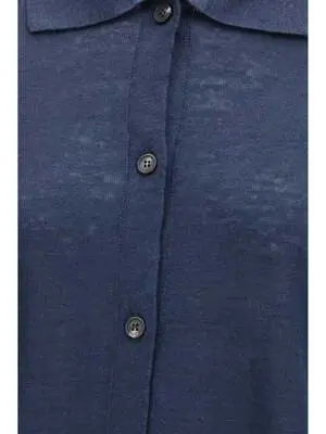 Max Mara Ribes Wool Cardigan - Blue