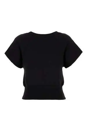 Dries Van Noten Ribbed Cropped T-shirt