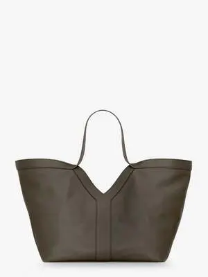 Saint Laurent Y-stitch Hammered Leather Tote Bag - Multicolor