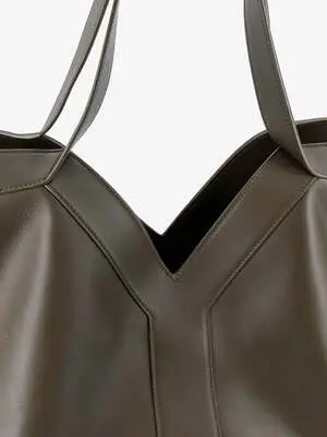 Saint Laurent Y-stitch Hammered Leather Tote Bag - Multicolor