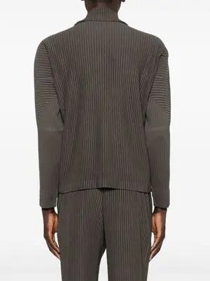 Issey Miyake Homme Plissé Long Sleeve Pleated Knitwear