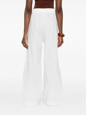FORTE_FORTE Wide Leg Cotton Trousers - Multicolor