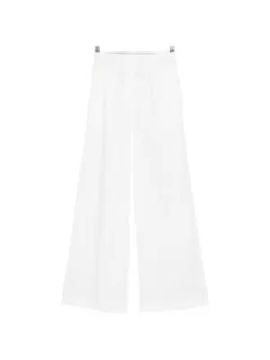 FORTE_FORTE FORTE FORTE Wide Leg Cotton Trousers Multicolor