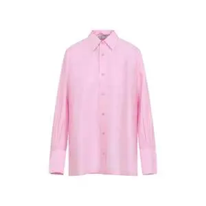 Carven Silk Shirt With Pleated Detailing