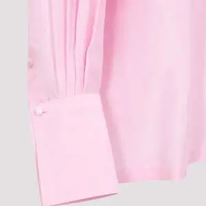 Carven Silk Shirt With Pleated Detailing