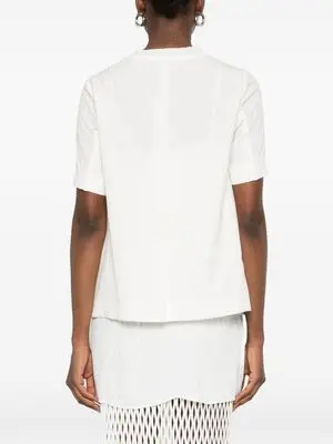 Sacai Wool And Cotton Blend T-shirt With Flap Pockets