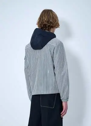 Moncler Havas Striped Zip-up Shirt Jacket - Blue