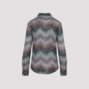 Missoni Caperdoni Knitted Viscose Shirt With Rhinestones - Multicolor