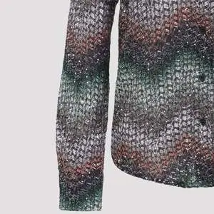 Missoni Caperdoni Knitted Viscose Shirt With Rhinestones - Multicolor