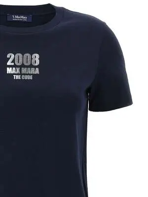 Max Mara Quieto' Cotton Crew Neck T-shirt With Graphic Print