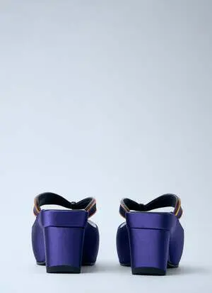 Dries Van Noten Satin Platform Thong Sandals