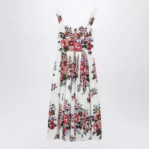 Floral Print Cotton Midi Dresses