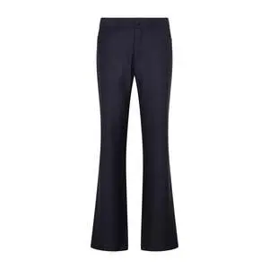 Etro Wool Pinstripe Bootcut Trousers - Blue