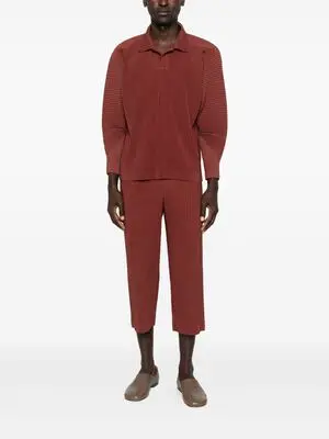 Issey Miyake Homme Plissé Pleated Cropped Trousers