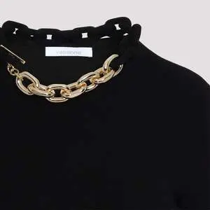 Rabanne Silk Mini Dress With Gold-tone Chain Detail