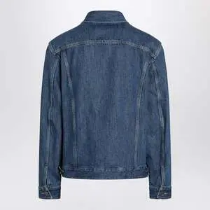 Valentino Garavani Denim Jacket With Vgold Detail - Blue