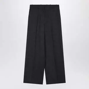 Givenchy Dark Grey Wool Wide Trousers