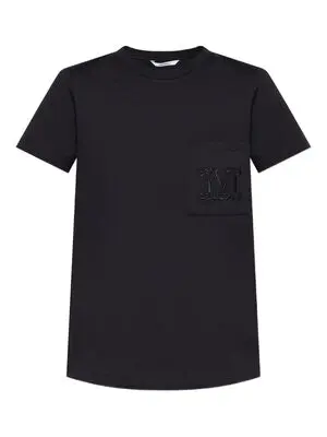 Max Mara Cotton T-shirt With Embroidered Logo