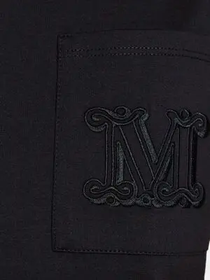 Max Mara Cotton T-shirt With Embroidered Logo