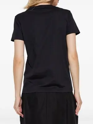 Max Mara Cotton T-shirt With Embroidered Logo