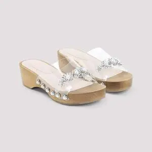 Simone Rocha Embellished Wedge Clogs