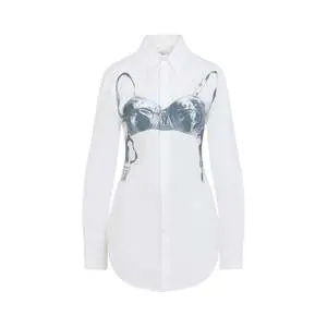 JEAN PAUL GAULTIER Scanned Bra Cotton Shirt - Multicolor