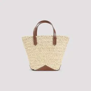 LANVIN Straw Catch Basket Handbag