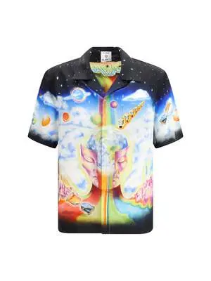 Casablanca Cuban Shirt With Graphic Print - Multicolor