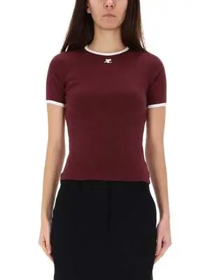 COURREGES Signature Contrast T-shirt - Multicolor