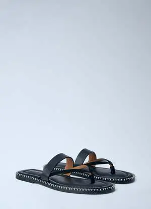 Dries Van Noten Leather Thong Sandals