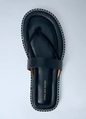 Dries Van Noten Leather Thong Sandals
