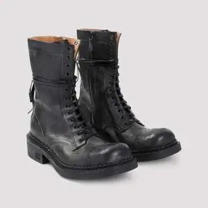 Miu Miu Calf Leather Lace-up Ankle Boots