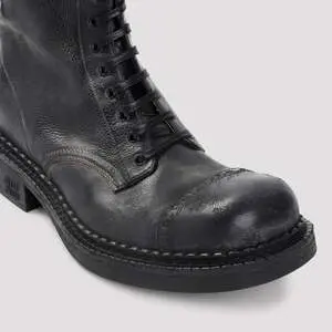 Miu Miu Calf Leather Lace-up Ankle Boots