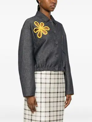 Fendi Embroidered Denim Jacket - Multicolor