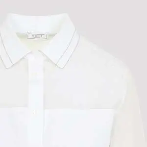 Peserico Organza Shirt With Pointed Collar And Button Fastening
