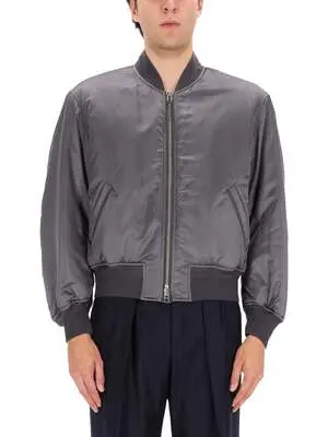 TOM FORD Silk Bomber Jacket - Gray