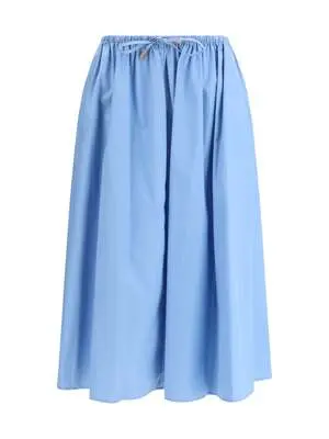 Marni Poplin Drawstring Midi Skirt - Blue