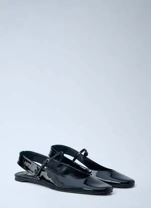 TOTEME Patent Leather Slingback Flats