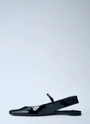 TOTEME Patent Leather Slingback Flats