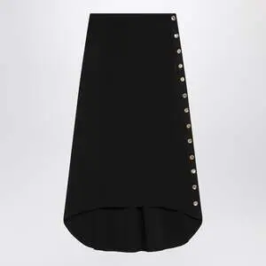 Givenchy Milan Stitch Skirt With Gold Buttons - Black